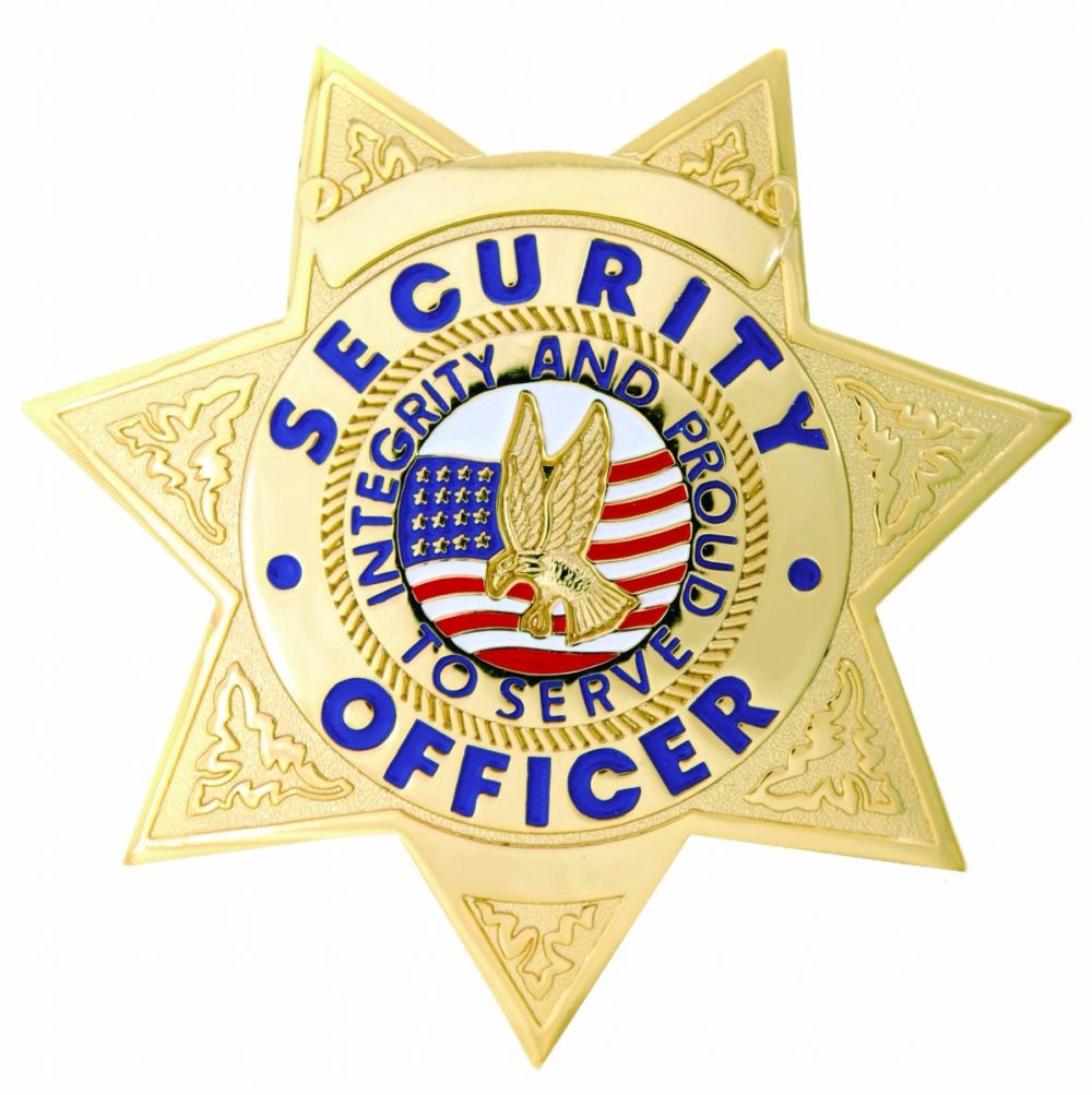 Security Guard Badge Gold 7 points | WPS Security Supply and School